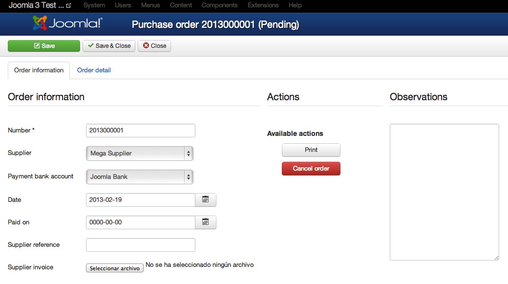 Purchases and supplier management in Easy ERP - JoomBoost