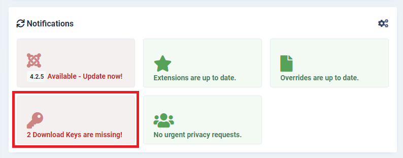 Add your Download Key on Joomla - JoomBoost