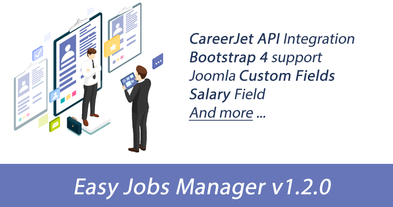Easy Jobs Manager v1.2.0 with 6 new features - Bootstrap 4, CareerJet ...