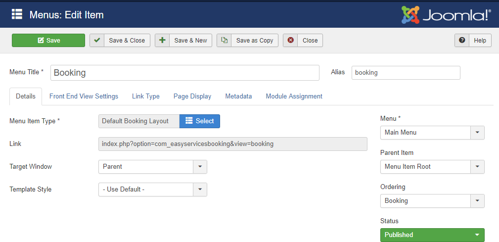 How to install and publish Easy Services Booking - JoomBoost