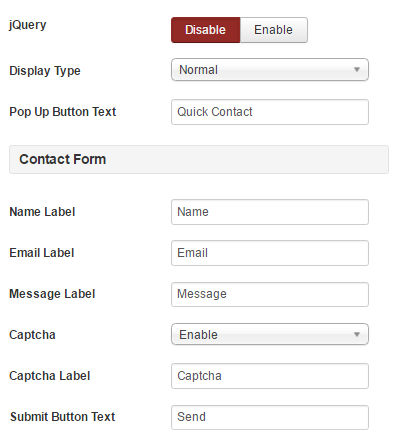 Easy Quick Contact - JoomBoost