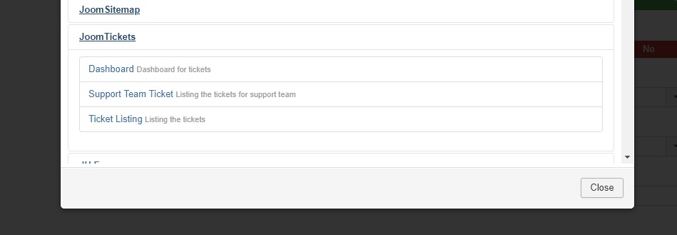 Creating menu items for frontend - JoomBoost